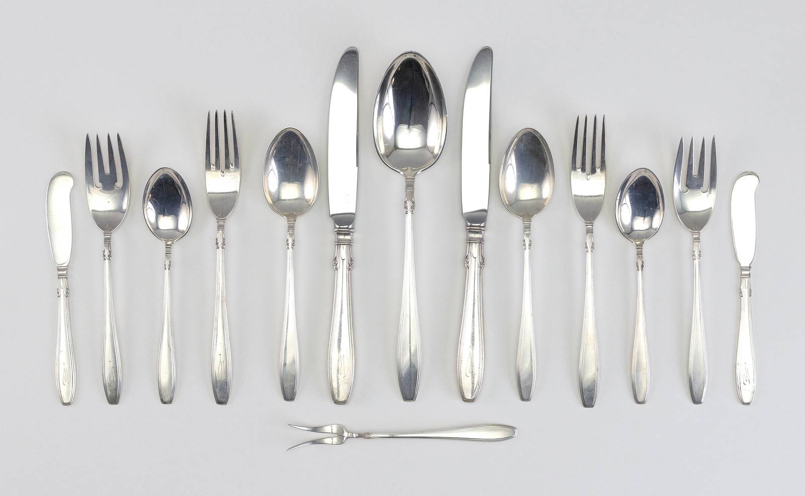 Gorham "nocturne" Sterling Silver Flatware Set Providence, Rhode Island ...