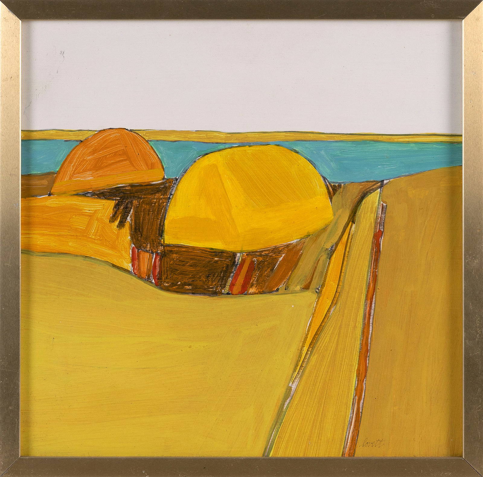 Gayle Lovett (america, 20th/21st Century), "beach Umbrellas #2"., Oil ...