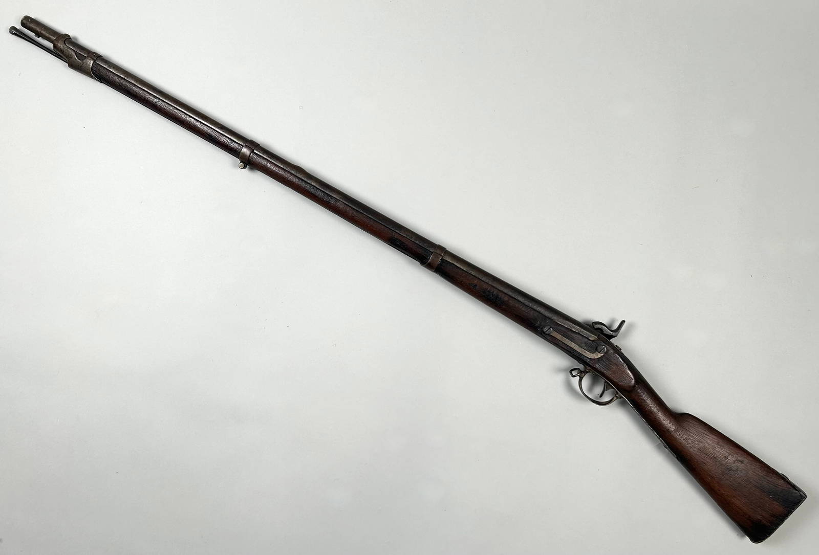 U.s. Springfield 1847 Musket 19th Century Total Length 58". Auction
