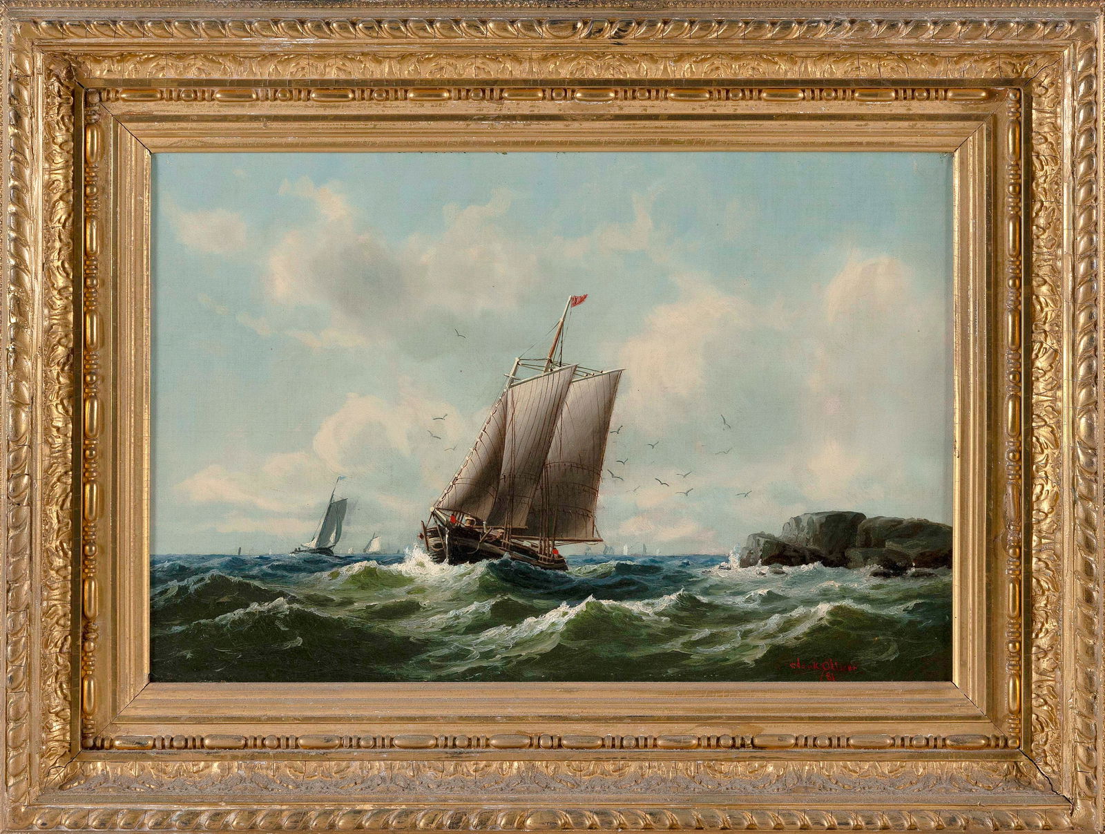 Thomas Clarkson Oliver (massachusetts, 1827-1893), Sailing Through ...