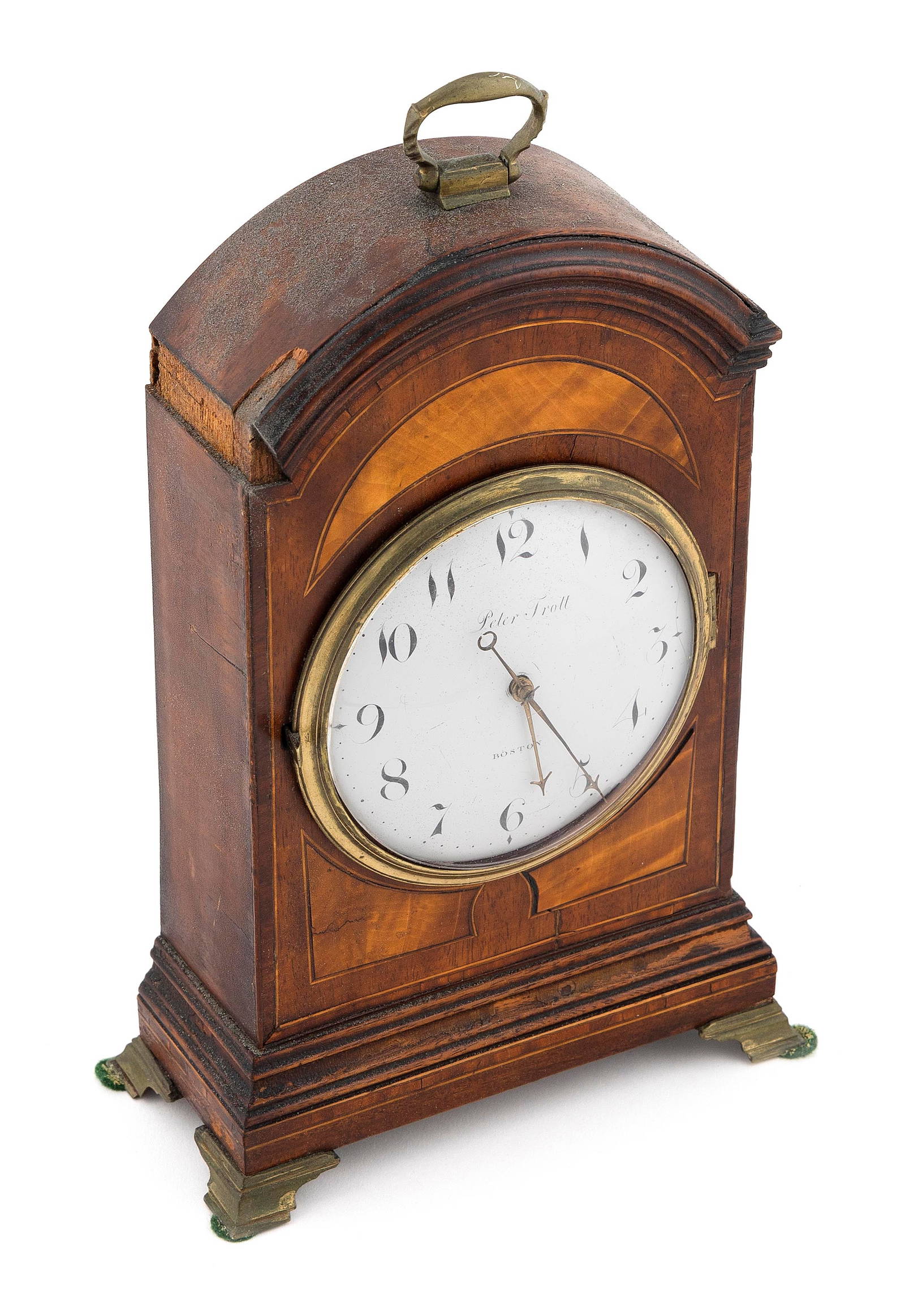 Peter Trott Miniature Bracket Clock Boston, Circa 1805 Height 11 ...