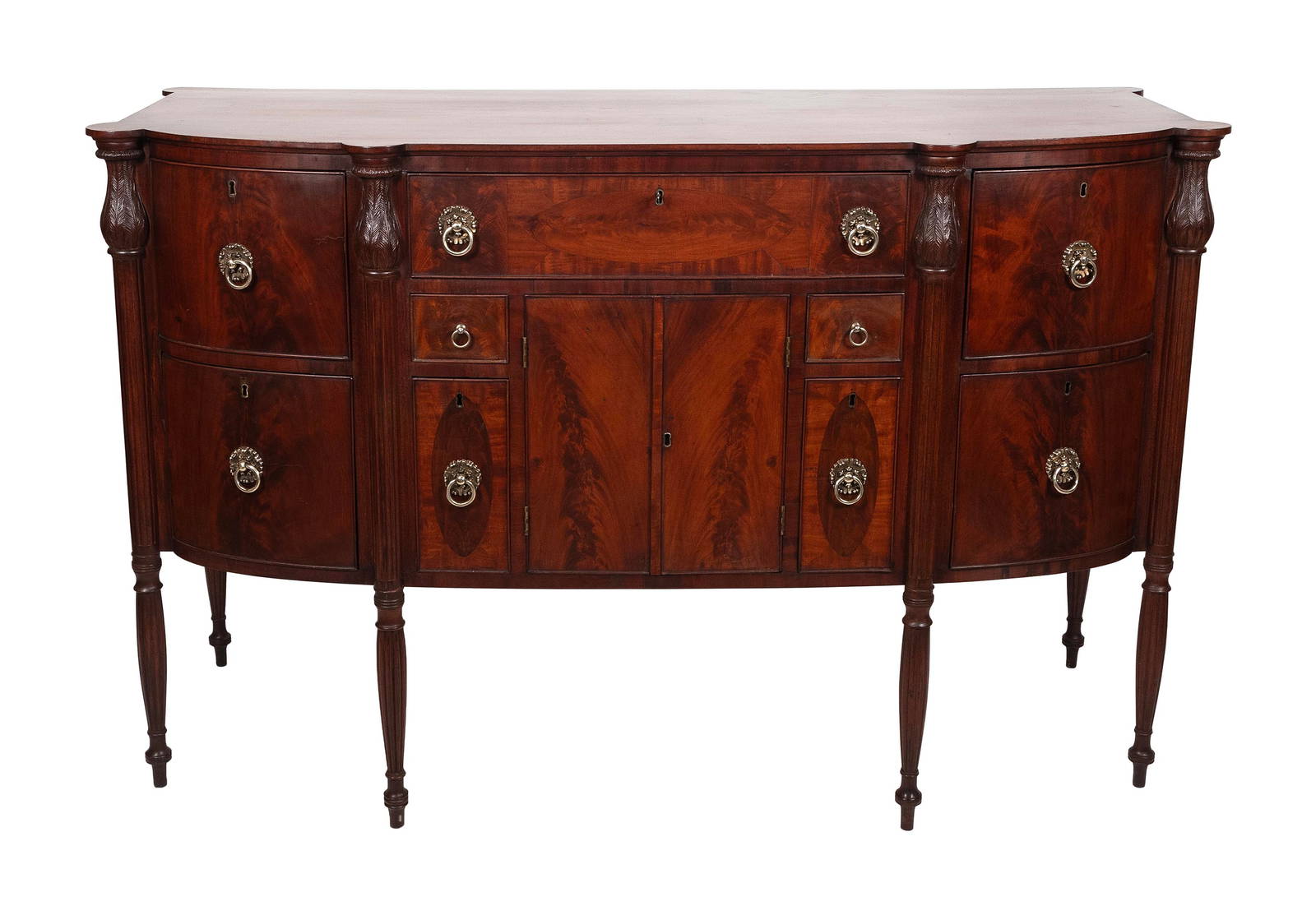 Sheraton Bowfront Sideboard Attributed To Samuel Mcintire Salem ...