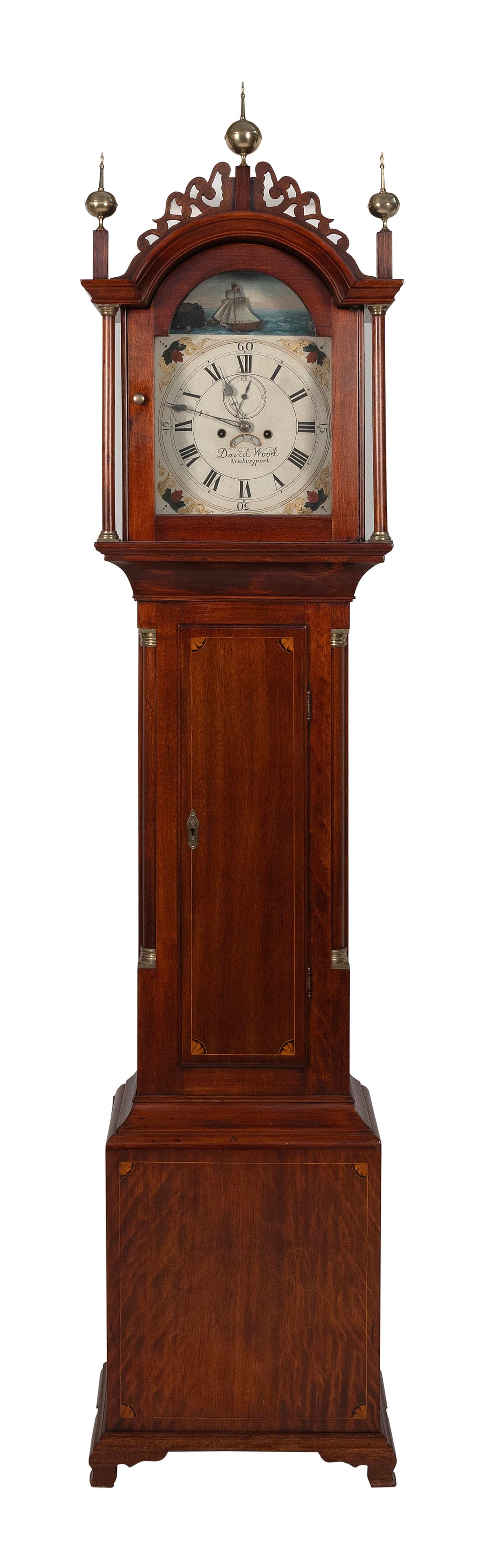 Fine David Wood Tall-case Clock Newburyport, Massachusetts, Early 19th ...