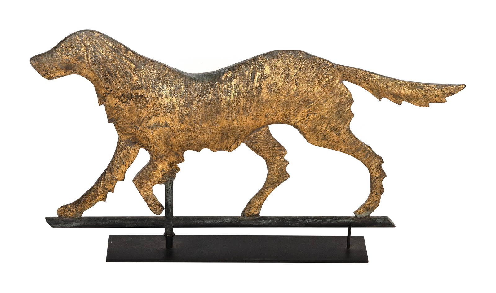 Molded And Gilded Sheet Copper Retriever Weather Vane Last Quarter Of ...