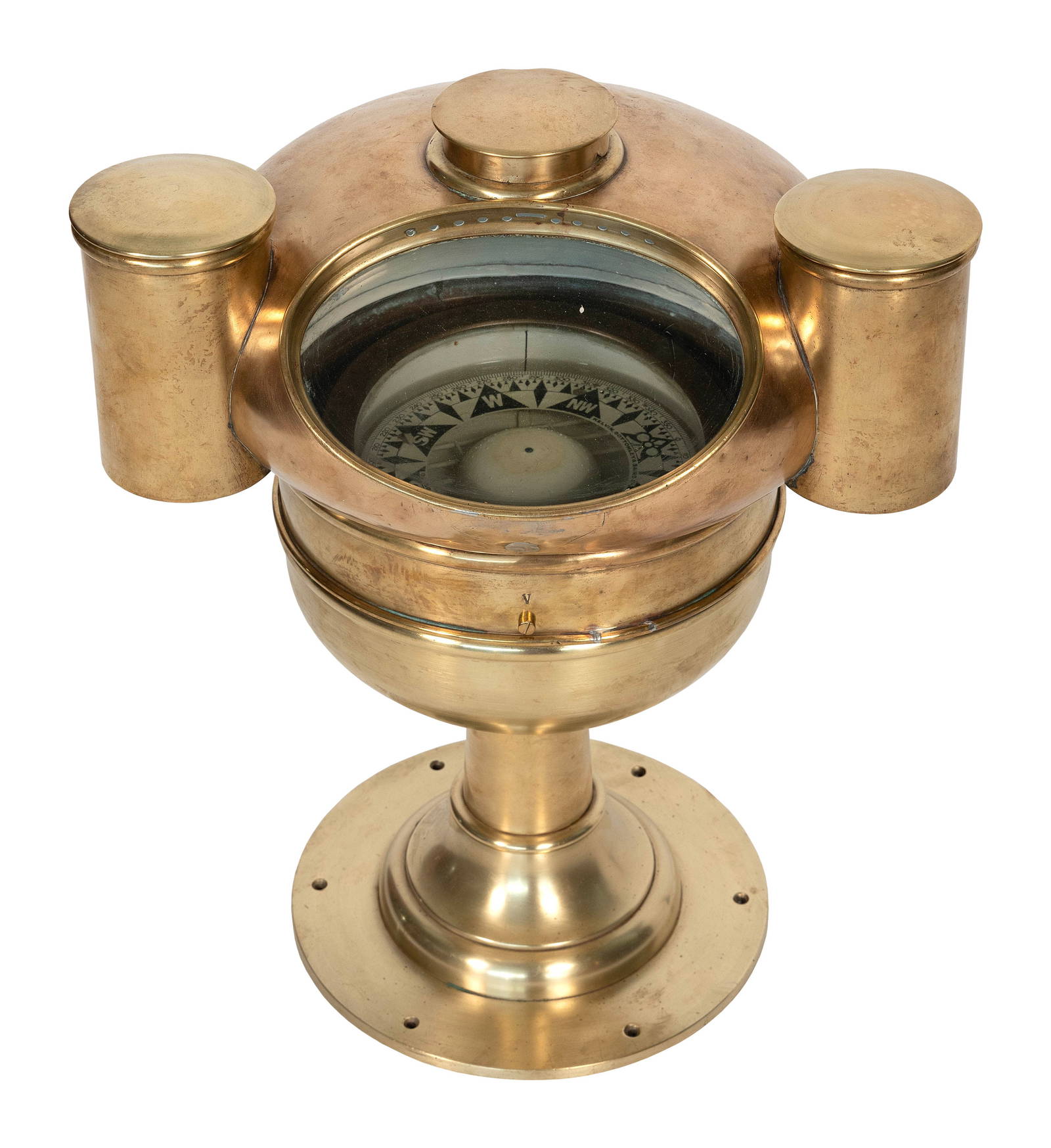 Kelvin, Bottomley & Baird Brass Standing Binnacle Glasgow, 19th Century ...