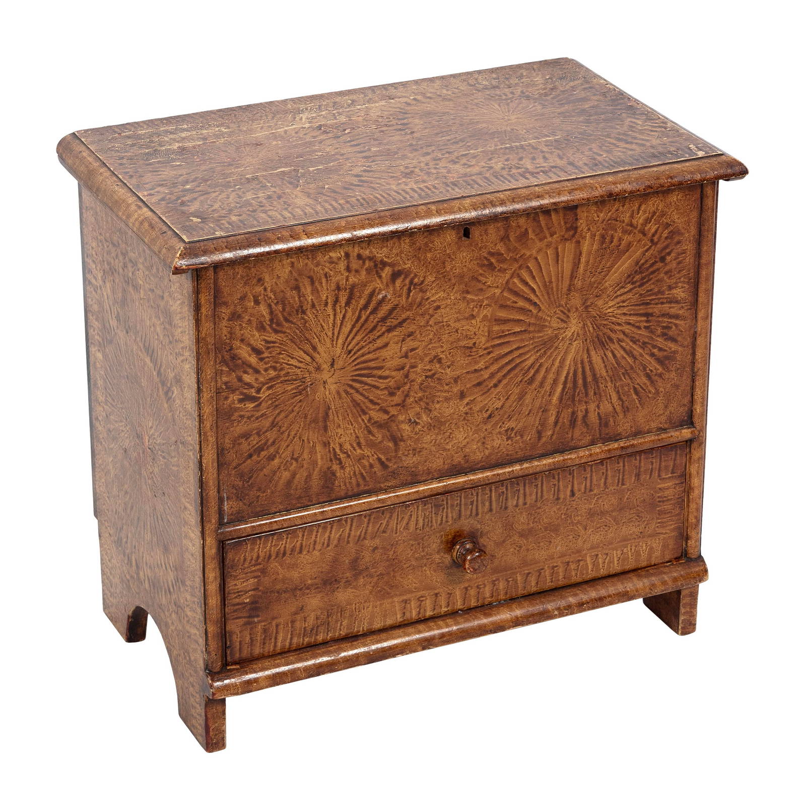 Unusual Eldred Wheeler Miniature Blanket Box Massachusetts, Late 20th ...