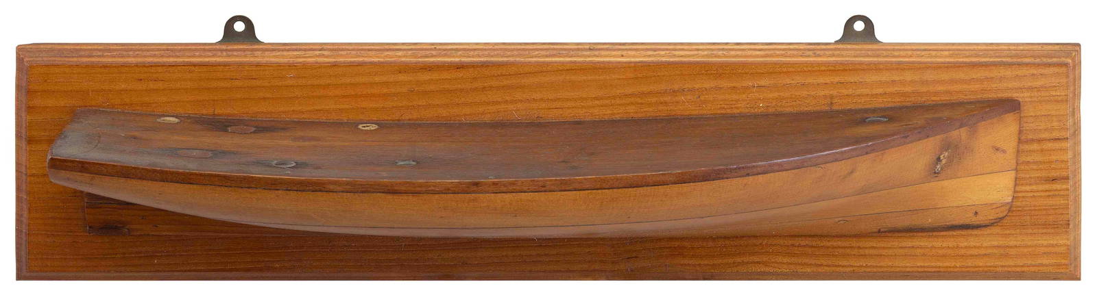 Mounted Half Hull Model 20th Century Backboard 6” X 24”.