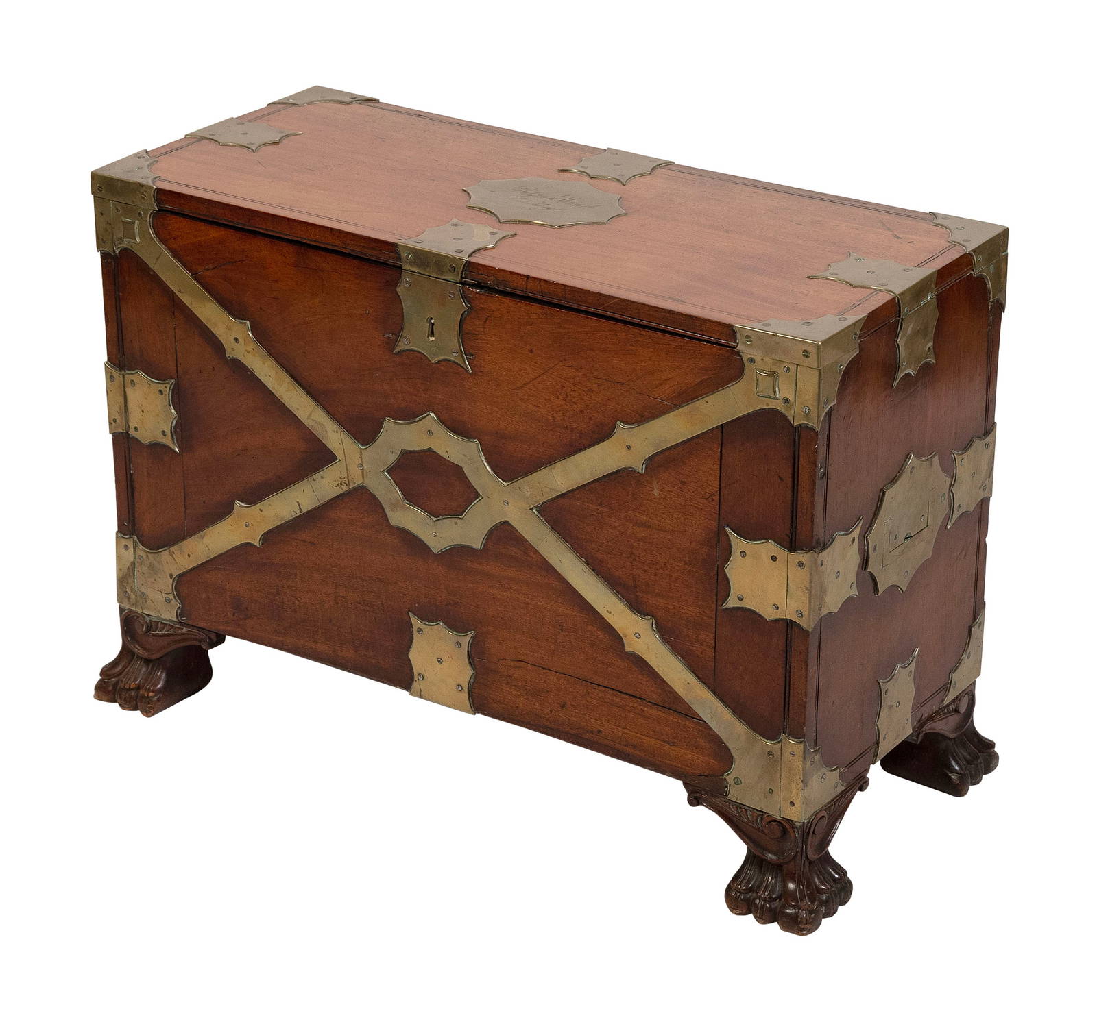 Brass-bound Campaign Style Chest Great Britain, Mid To Late 19th ...