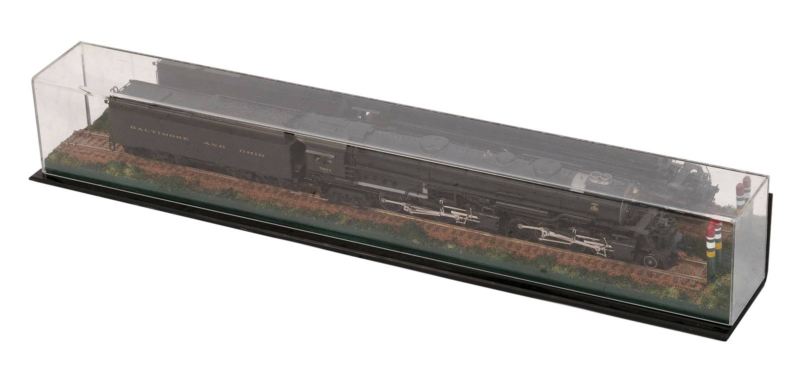 Cased Model Of A "baltimore And Ohio" Train Locomotive And Coal Car ...