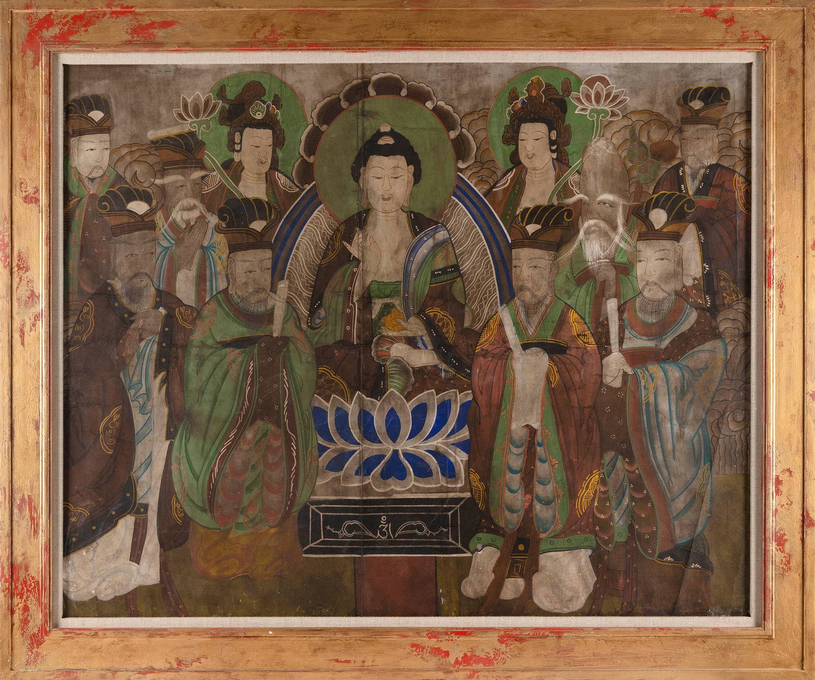 Korean Scroll Painting 19th Century Or Earlier On Canvas, 36" X 44 ...