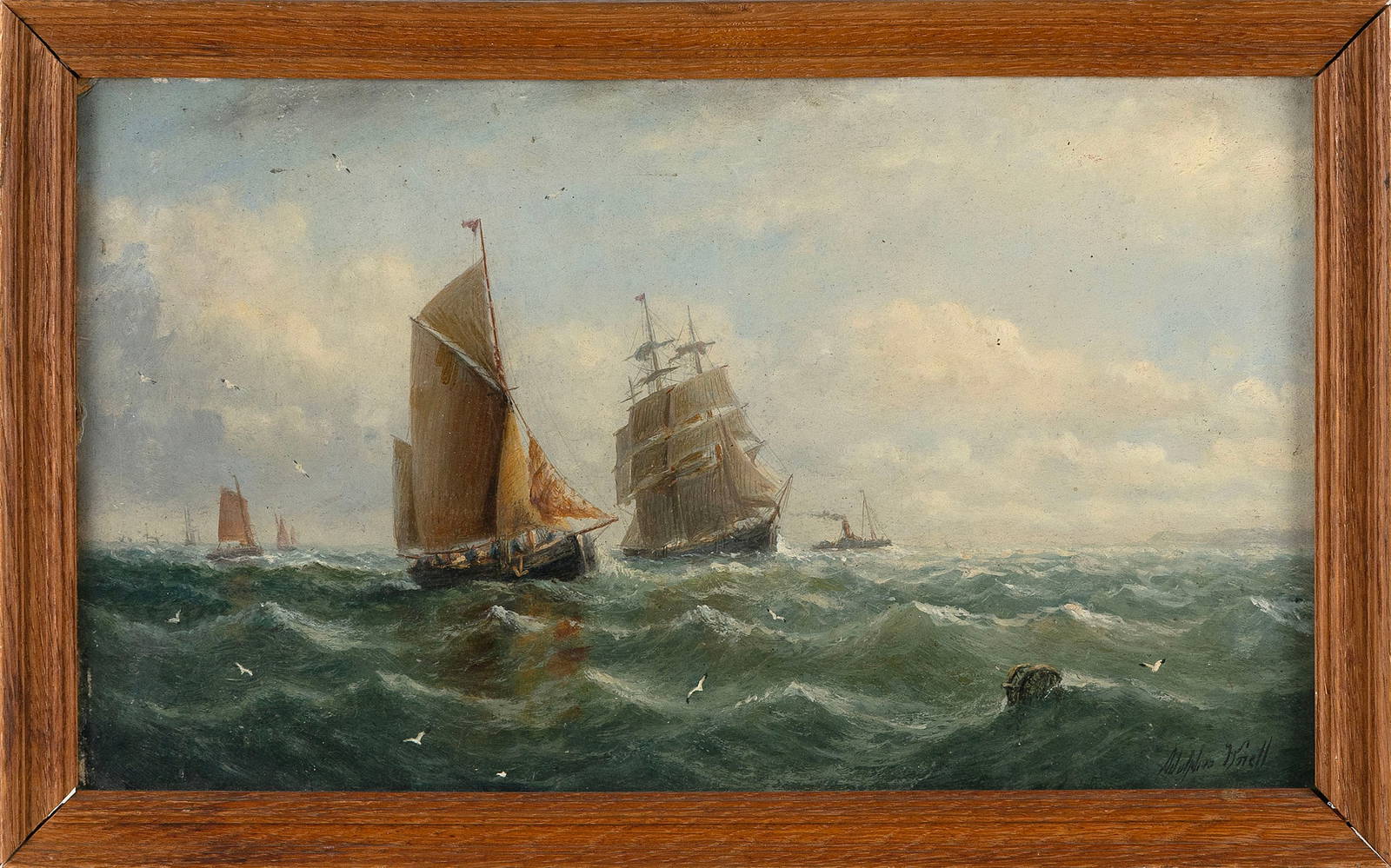 Adolphus Knell (united Kingdom, Active 1860-1890), A Busy Shipping ...