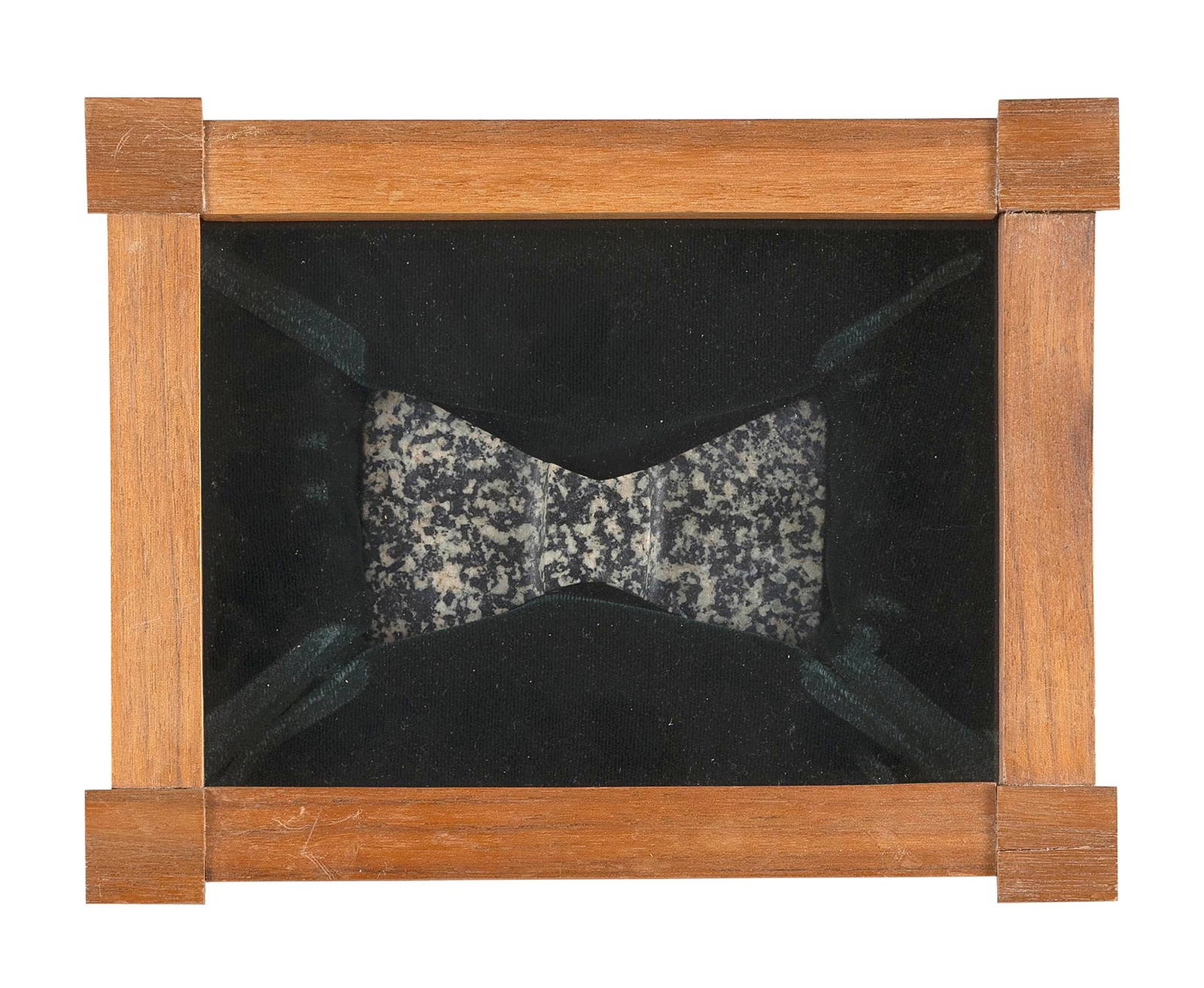 Wing-form Bannerstone Bannerstone 2.25" X 4". Framed 7" X 9". Auction