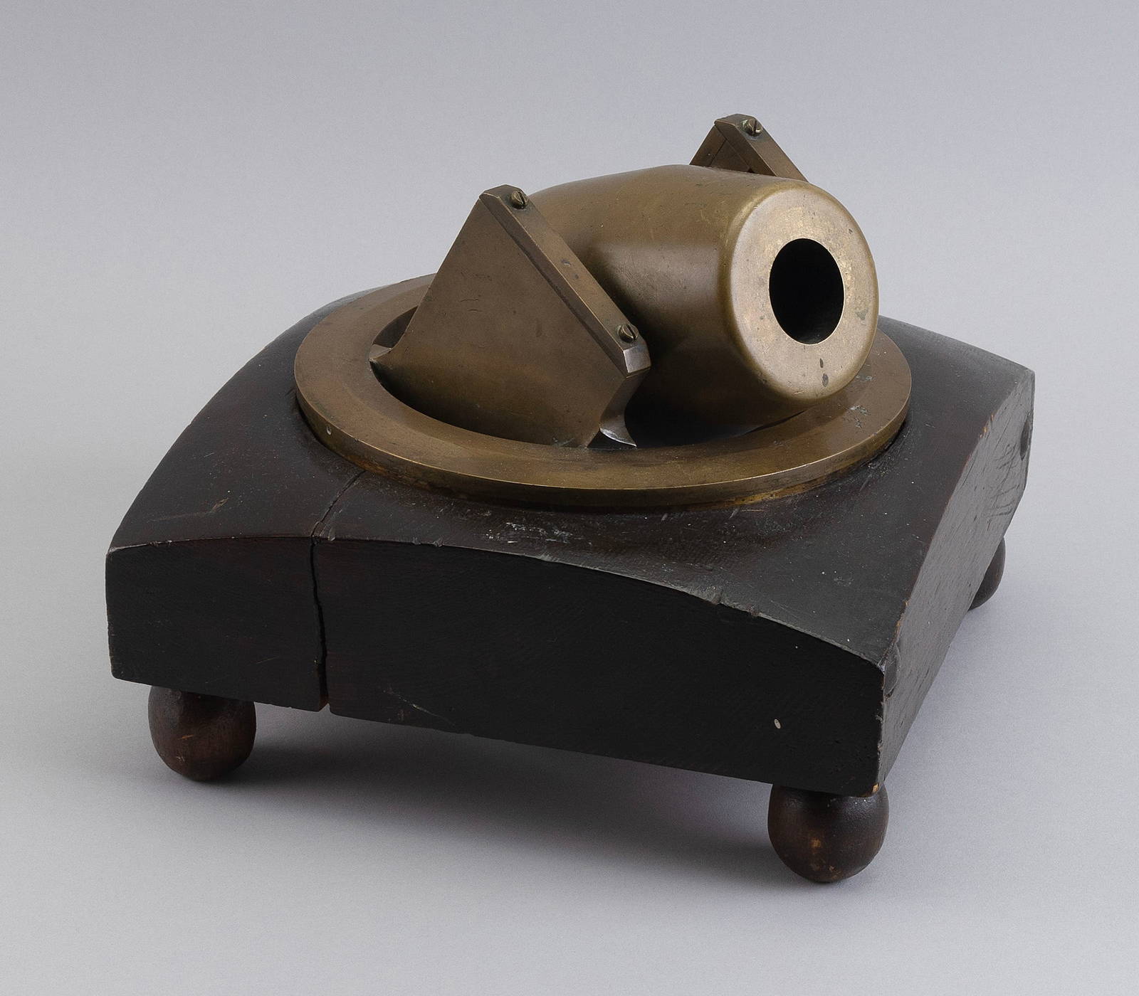 Rare Bronze Model Of A Naval Mortar Circa 1860 Length 6". Carraige 9.5 ...