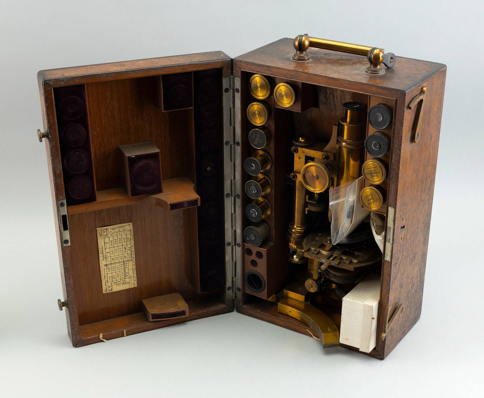 Cased Seibert No. 2 Microscope Germany, 19th Century Case Height 15 ...