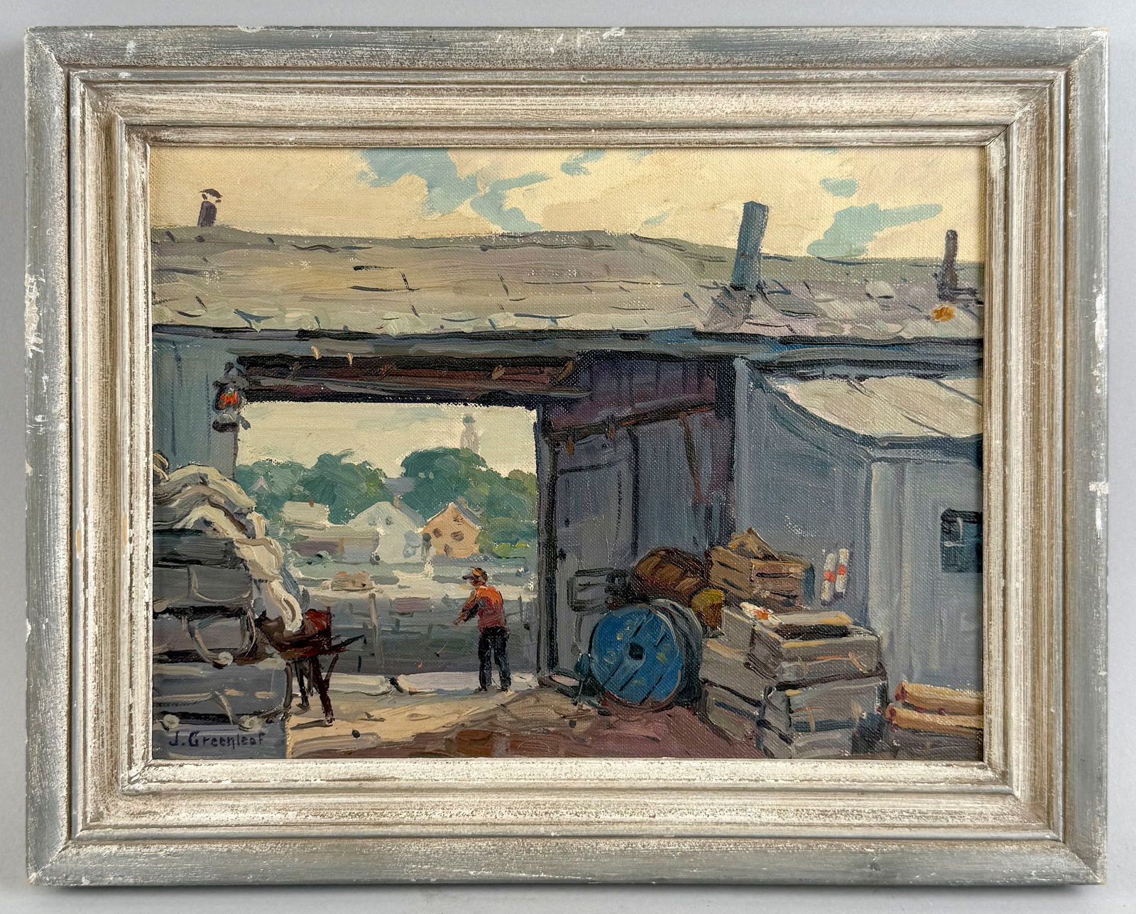 Jacob I. Greenleaf (massachusetts, 1887-1968), "eddies Alley"., Oil On ...