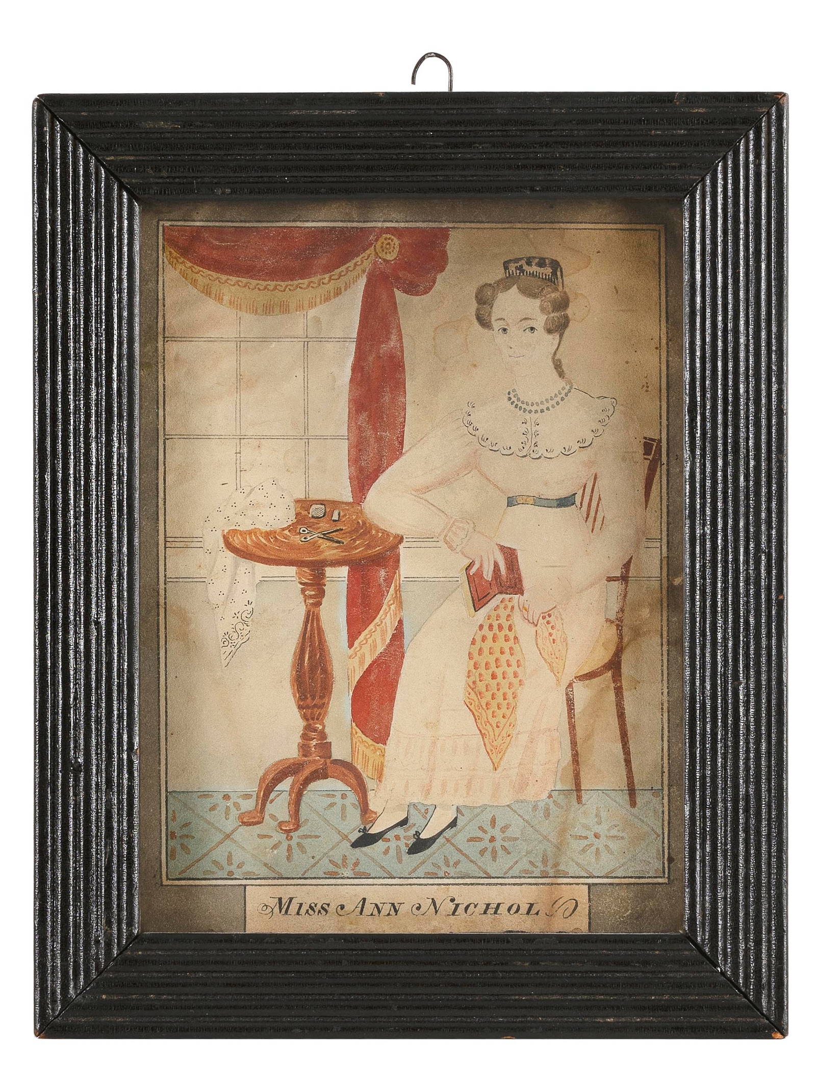 Thomas Macdonald (canada/scotland, 1784/1785-1862), "miss Ann Nichol" With A Book And Her ...