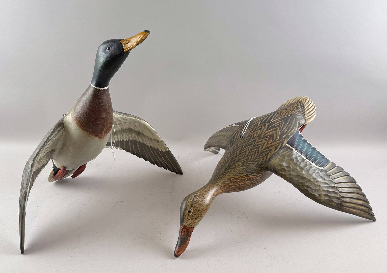 Pair Of Mike Borrett Decorative Mallards Wisconsin, Contemporary ...