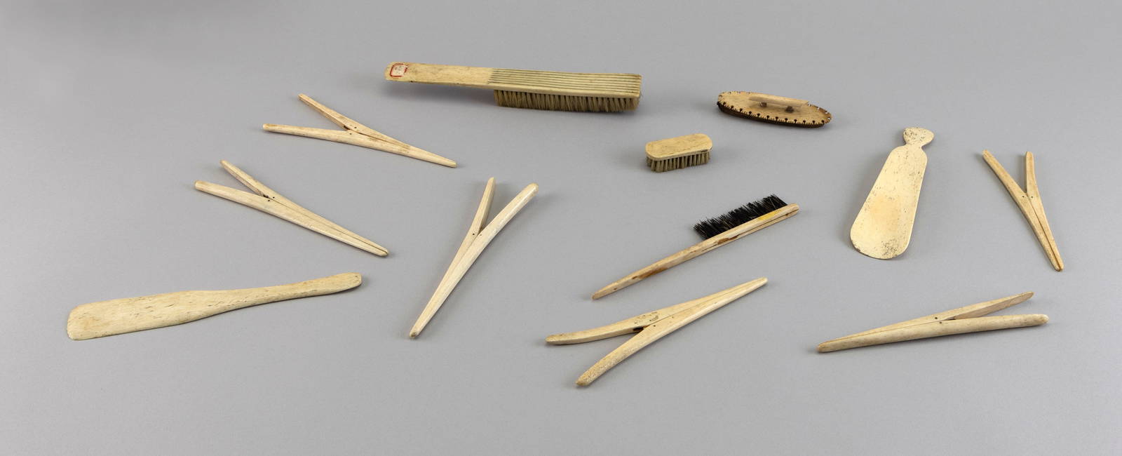 Ten Whalebone Utilitarian Items 19th Century Lengths From 2.5" To 8.5 ...