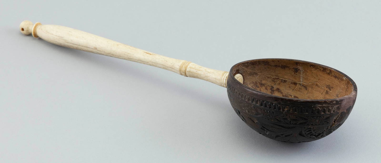 Coconut Shell Dipper With Whalebone Handle 19th Century Length 12.75 ...