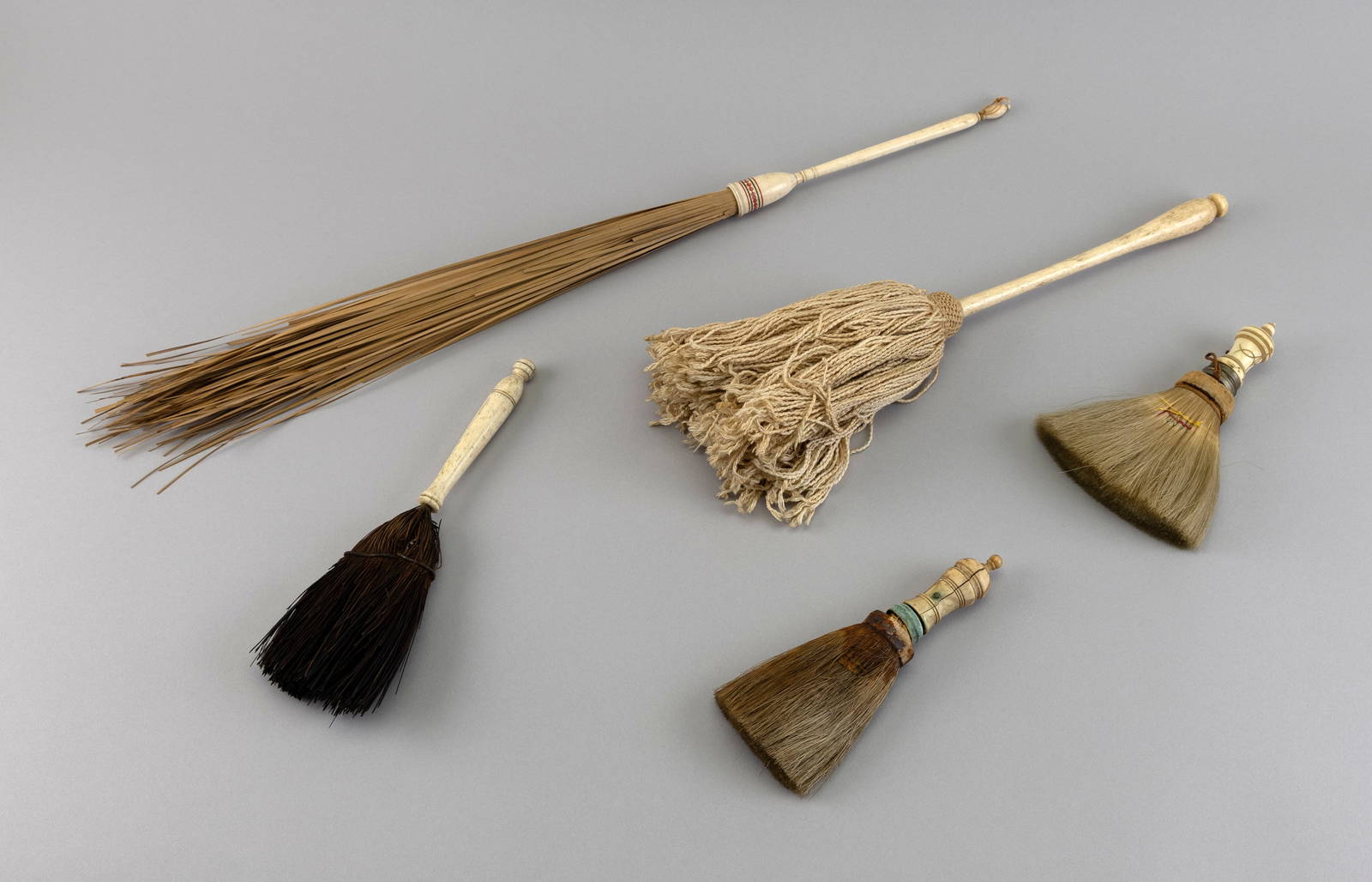 Five Utilitarian Items With Whalebone Handles 19th Century Lengths From ...