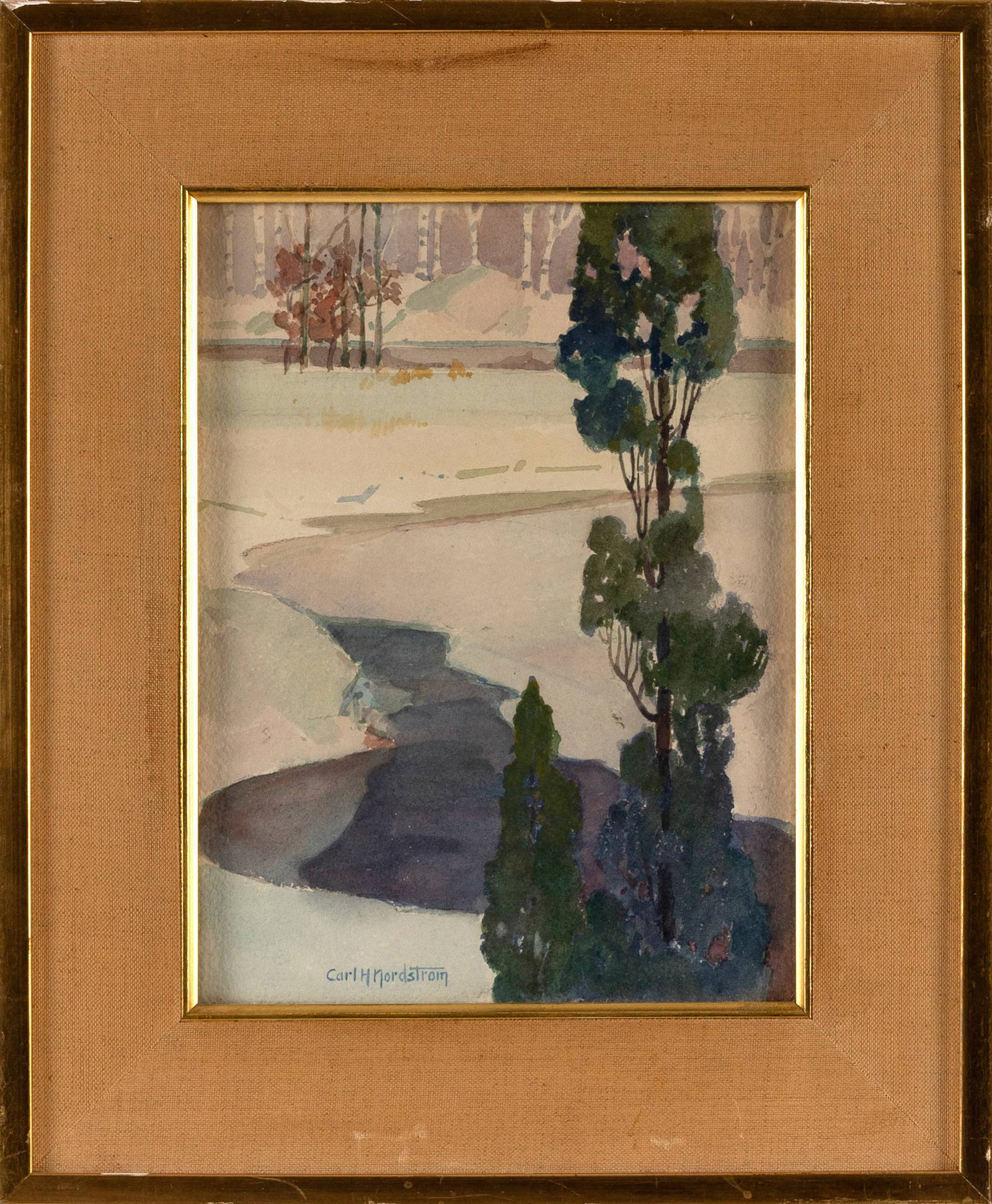 Carl Harold Nordstrom (massachusetts, 1876-1965), Winter Landscape ...