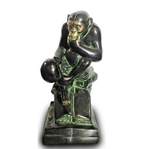 DARWIN'S THEORY EVOLUTION APE THINKER SCULPTURE - Oct 17, 2021 | Giant ...