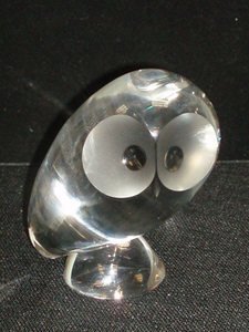 33: Steuben Crystal Owl Figurine