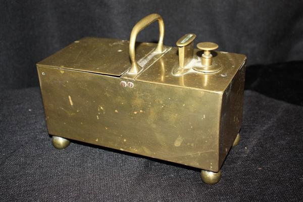 143: 19thC Brass Honesty Box Tobacco Vending Box