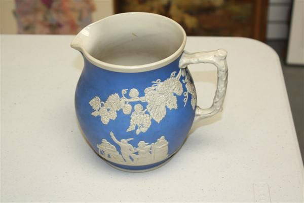 19thc Copeland Spode Pitcher W/tavern Scene
