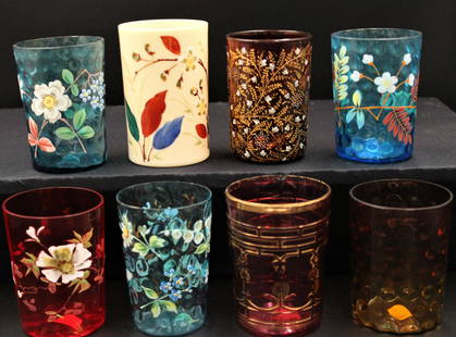 Pigeon Blood Victorian Art Glass Creamer & Sugar