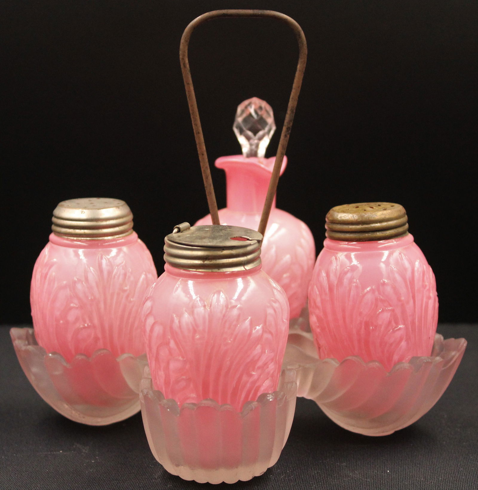 Fostoria Consolidated Cased Victorian Condiment Set