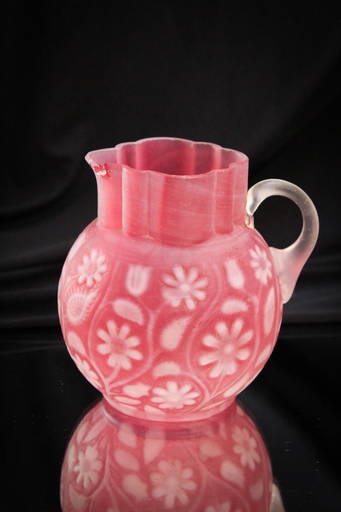 Findlay Floradine Glass Cranberry Opalescent Satin Creamer (#0303) on ...