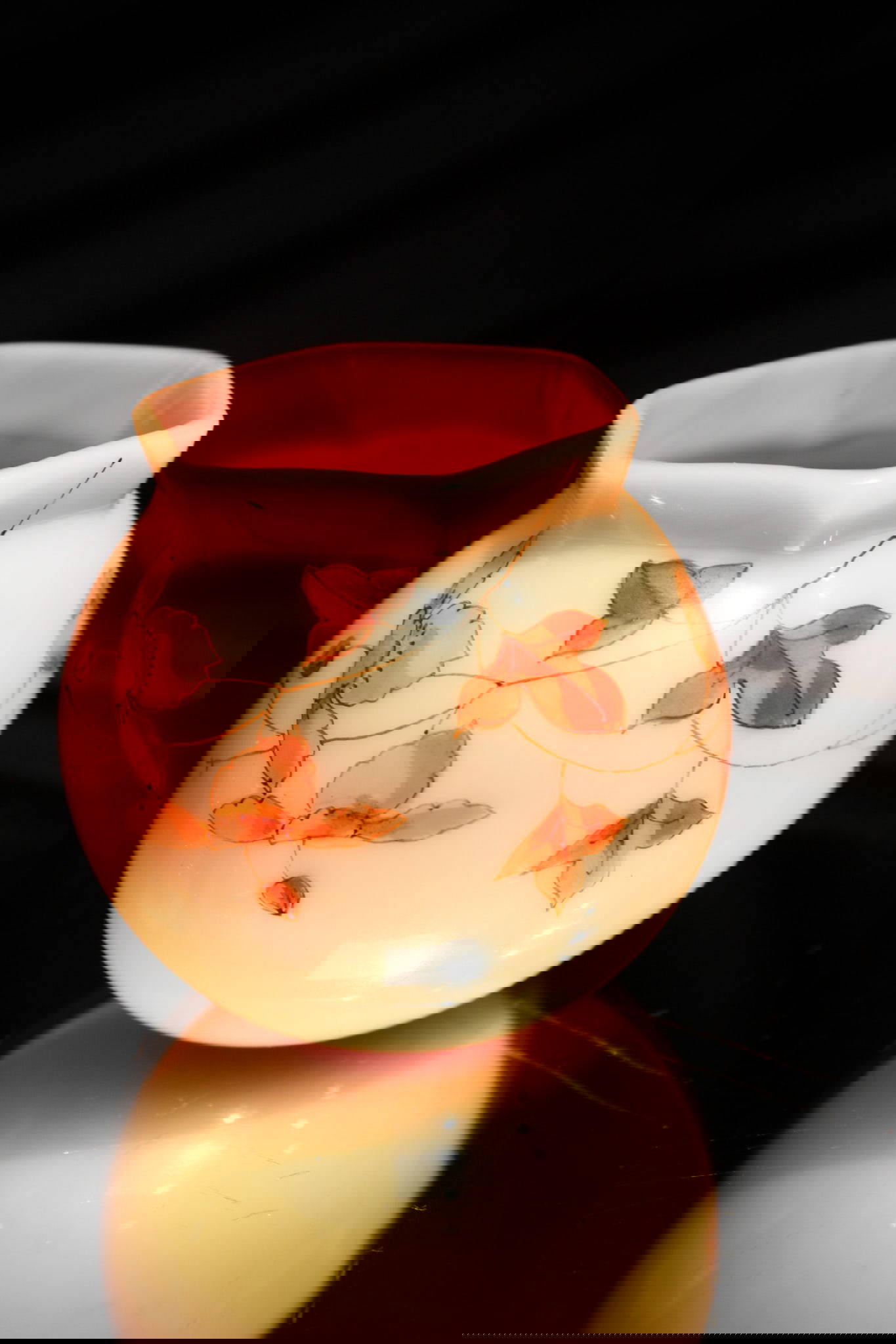 Webb Burmese Decorated Hex Victorian Glass Toothpick Holder Auction