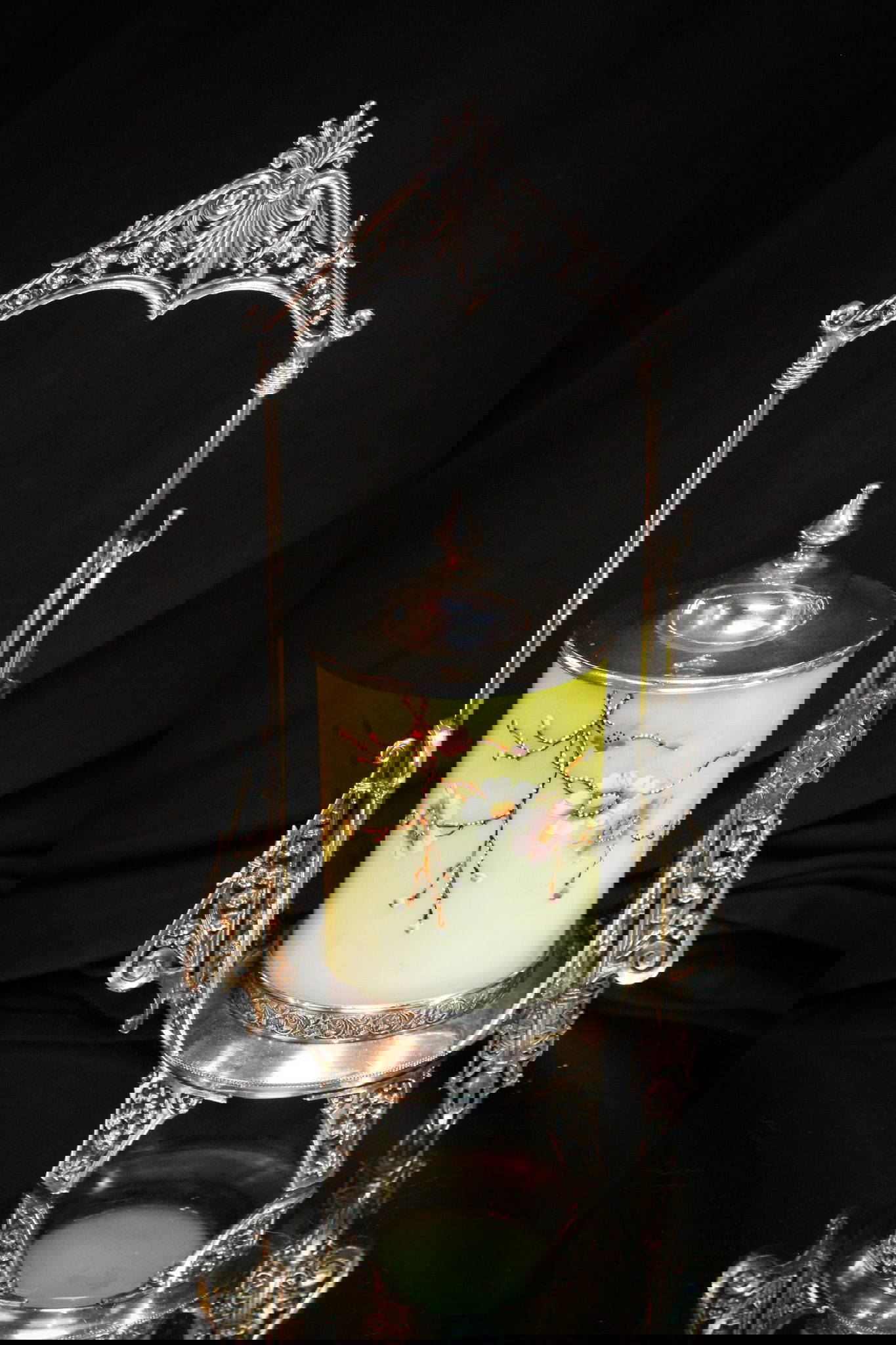 Victorian Simpson Miller Silverplate Queen Anne Cased Glass Pickle ...