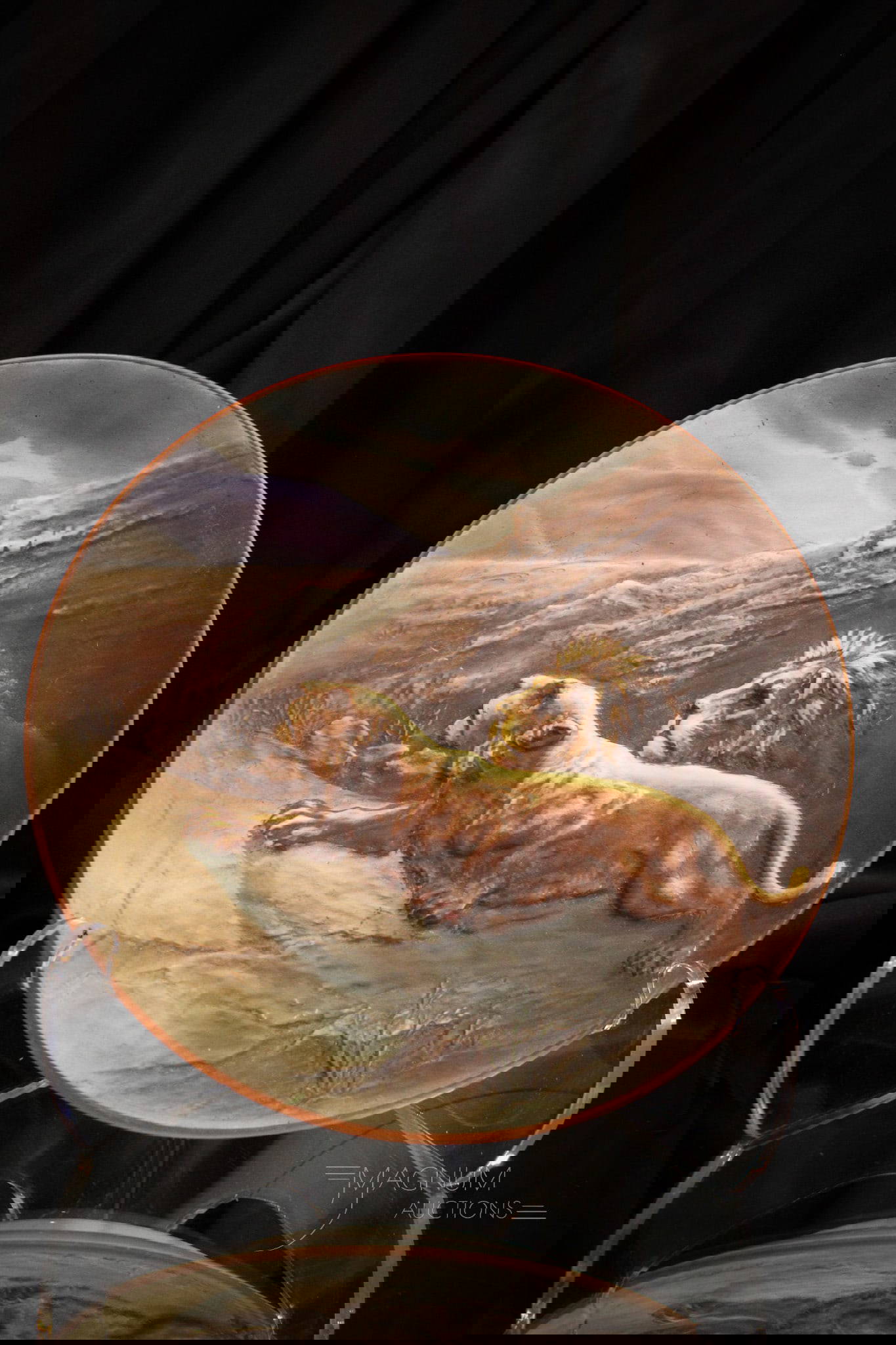 Marked Nippon Lion Blow Out Lions Plate Auction