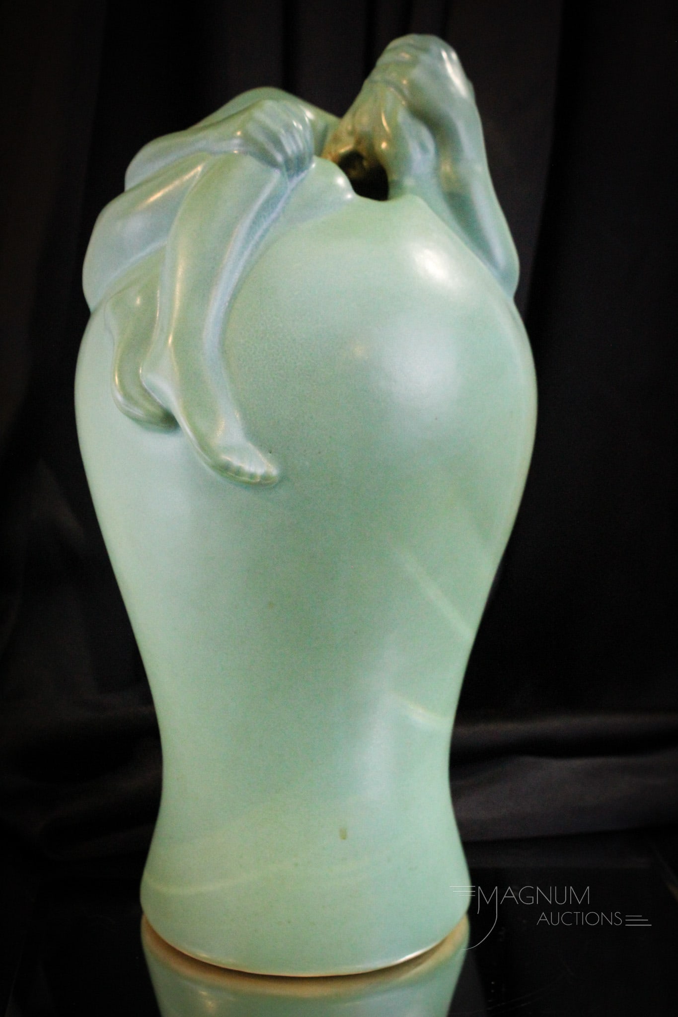 Van Briggle Pottery "despondency" 16" Vase Auction