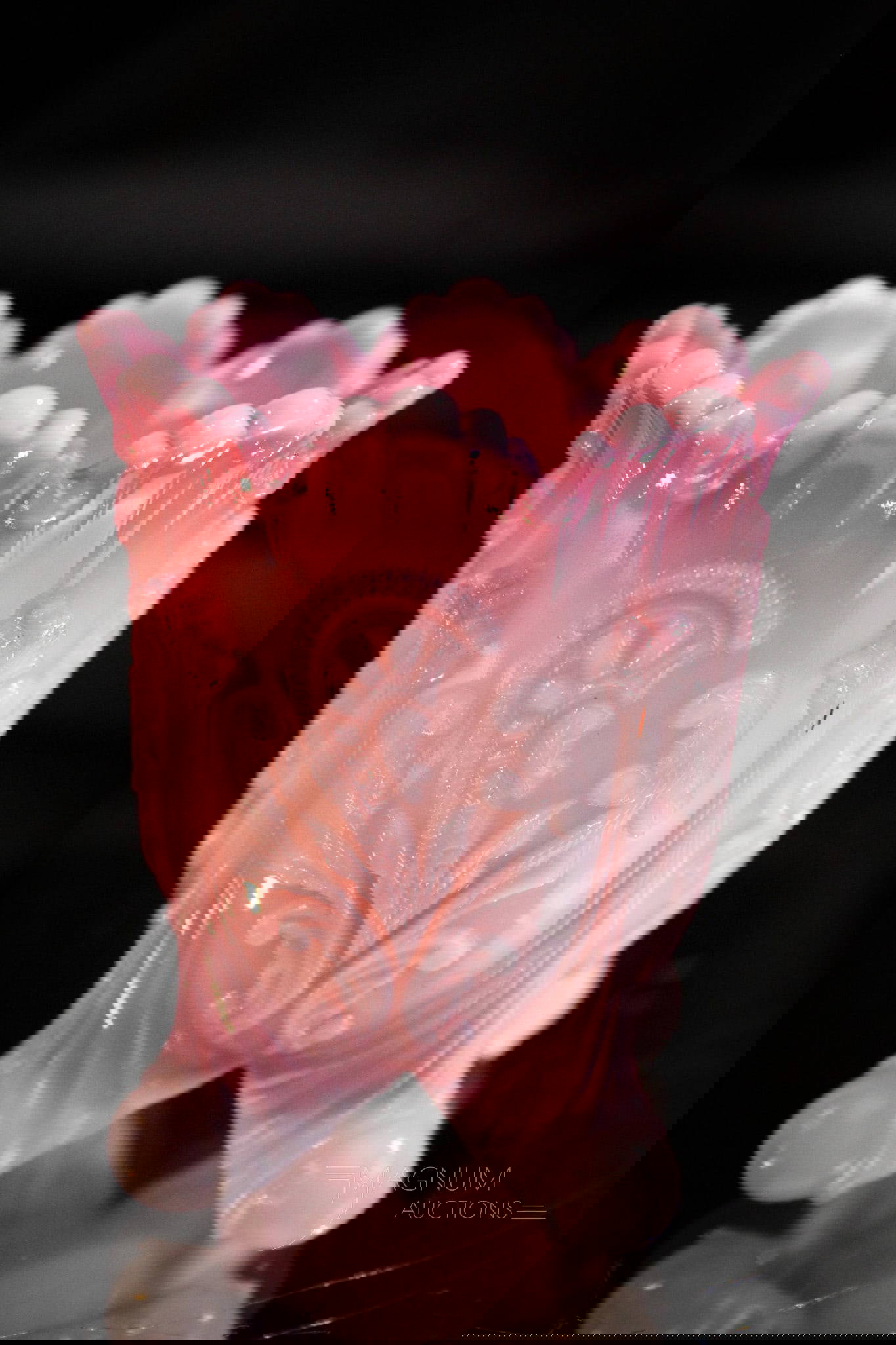 Northwood Pink Slag Inverted Fan & Feather Victorian Toothpick Holder ...