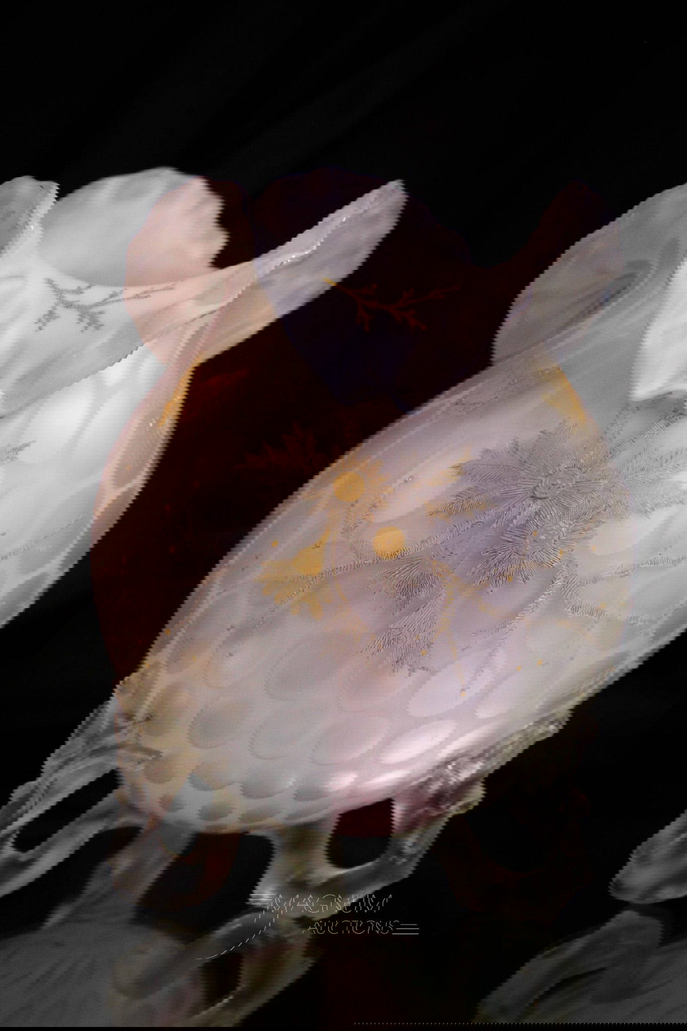 Rare Victorian Rainbow Mother Of Pearl Victorian Glass Enameled ...