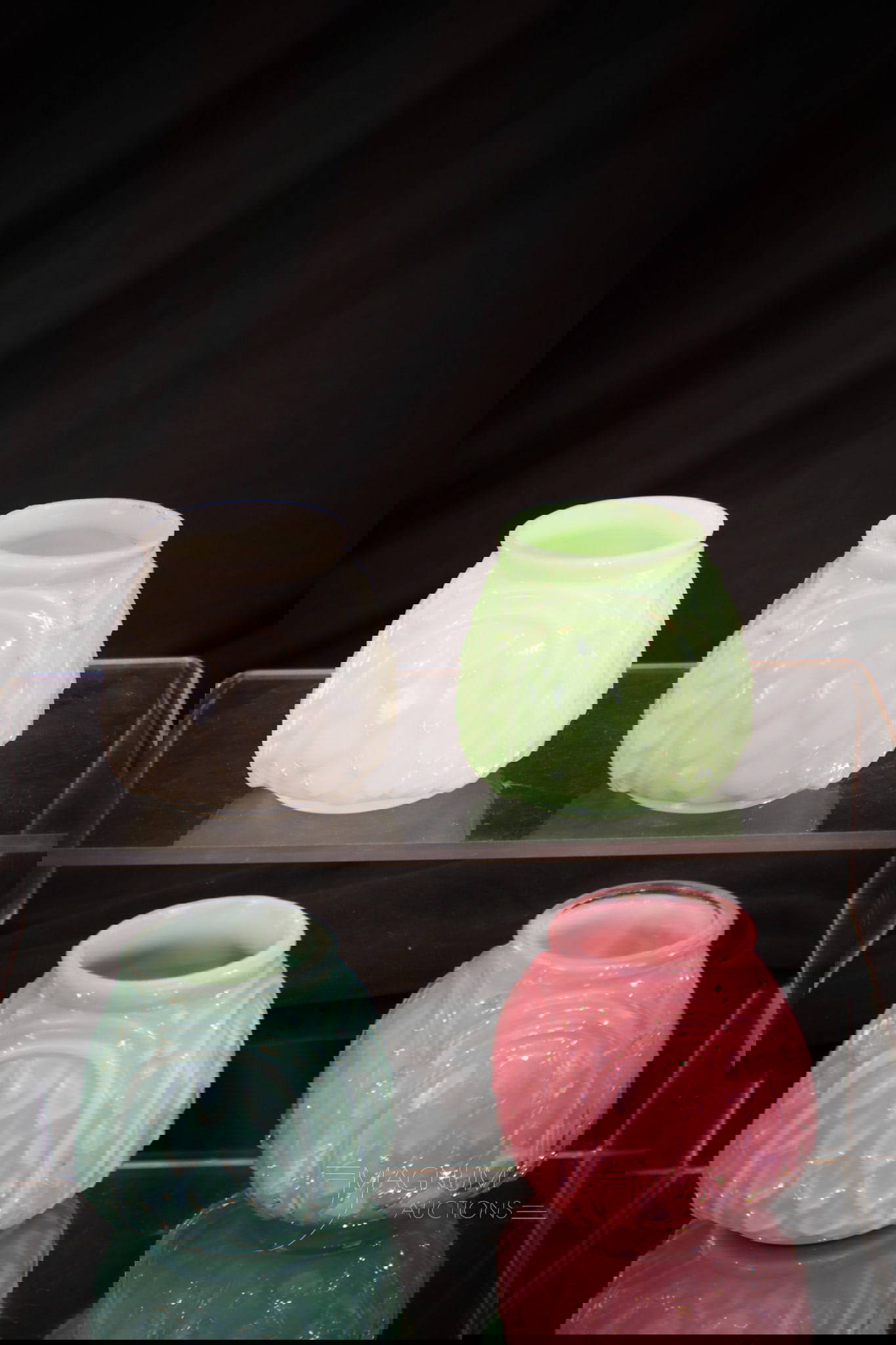 4 Pc Lot Happy Family Victorian Glass Northwood Crocodile Tears ...