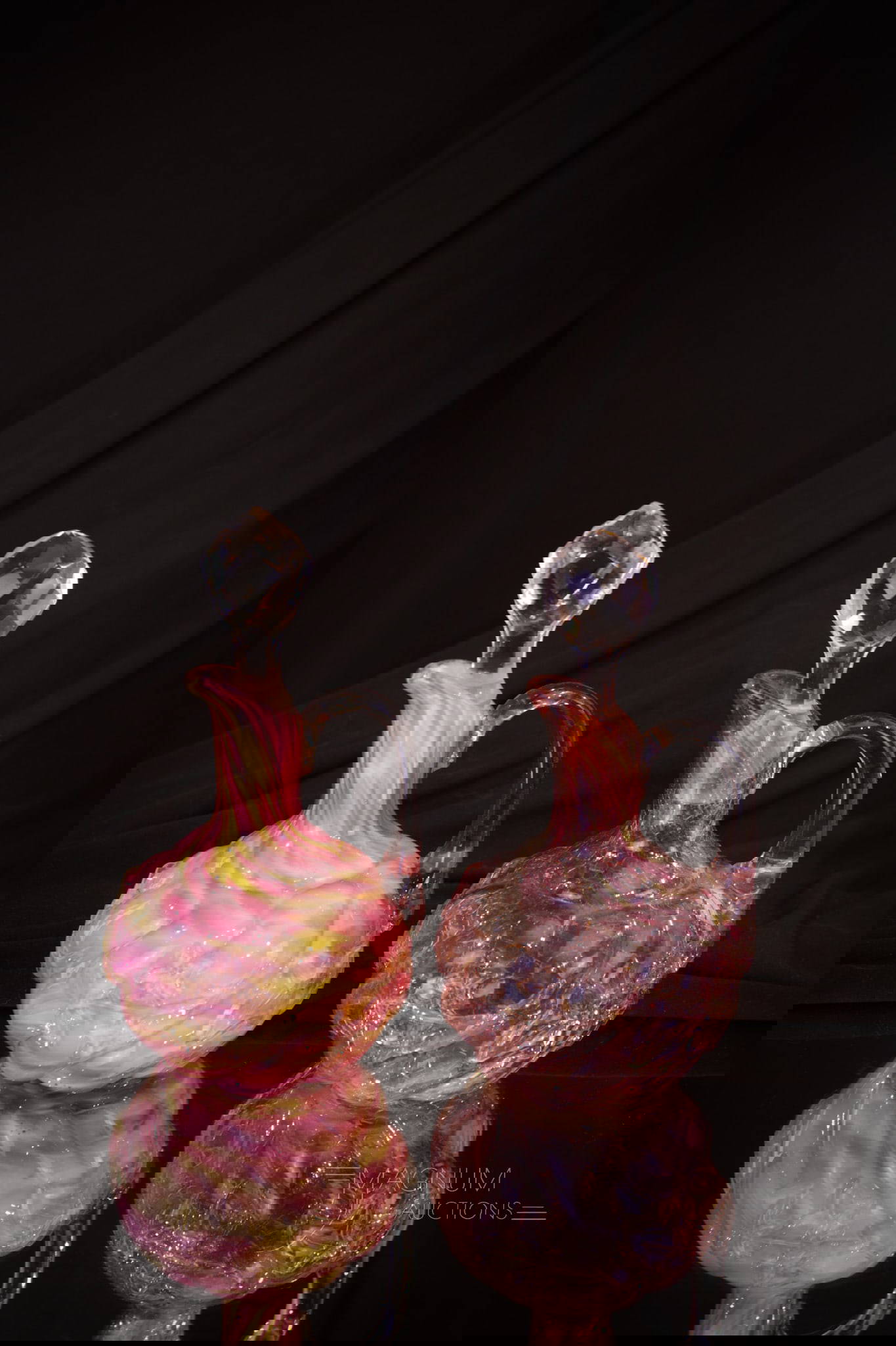 2 Pc Lot Northwood Royal Ivy Victorian Glass Splatter Cruets Auction