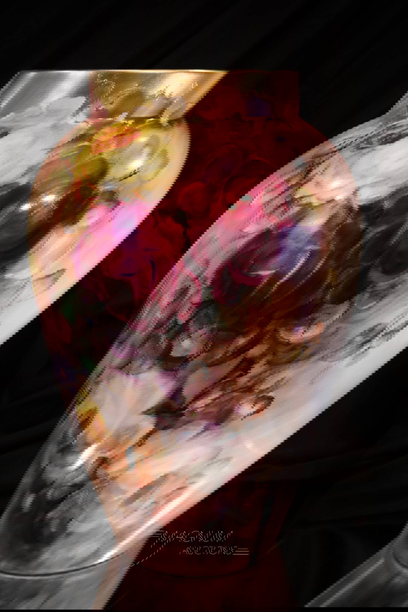 Huge D & Co. France Limoges Hand Painted Porcelain Roses Double Sided ...