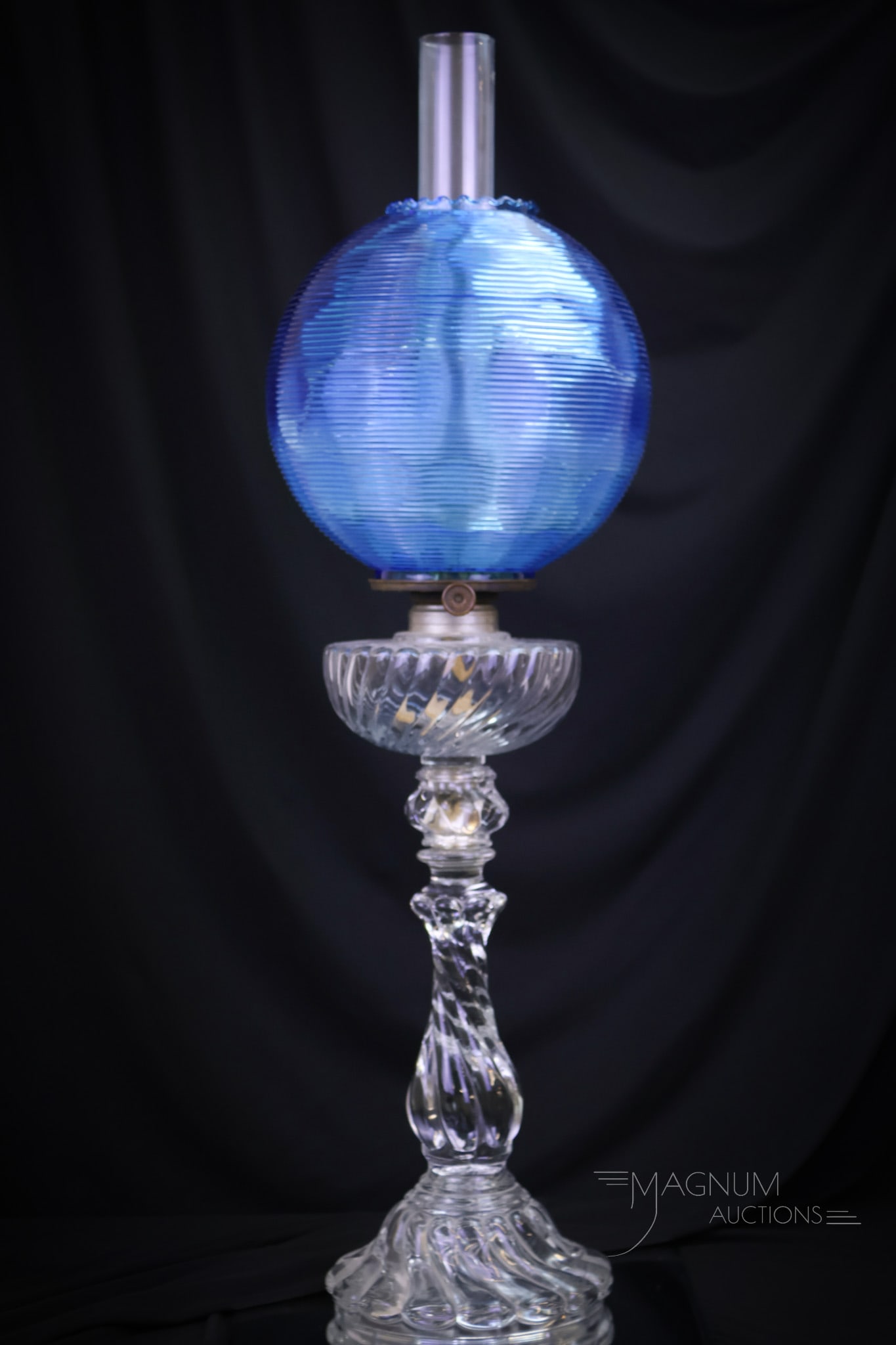 Fostoria 28" Colony Cascade Victorian Banquet Oil Lamp Auction