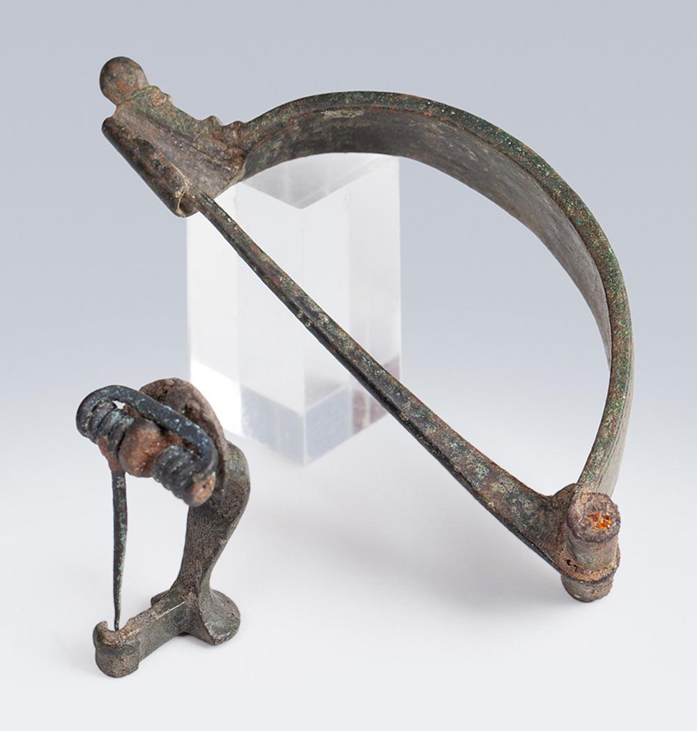 Two Roman Fibulae, 2nd 3rd Centuries A.d. Bronze.