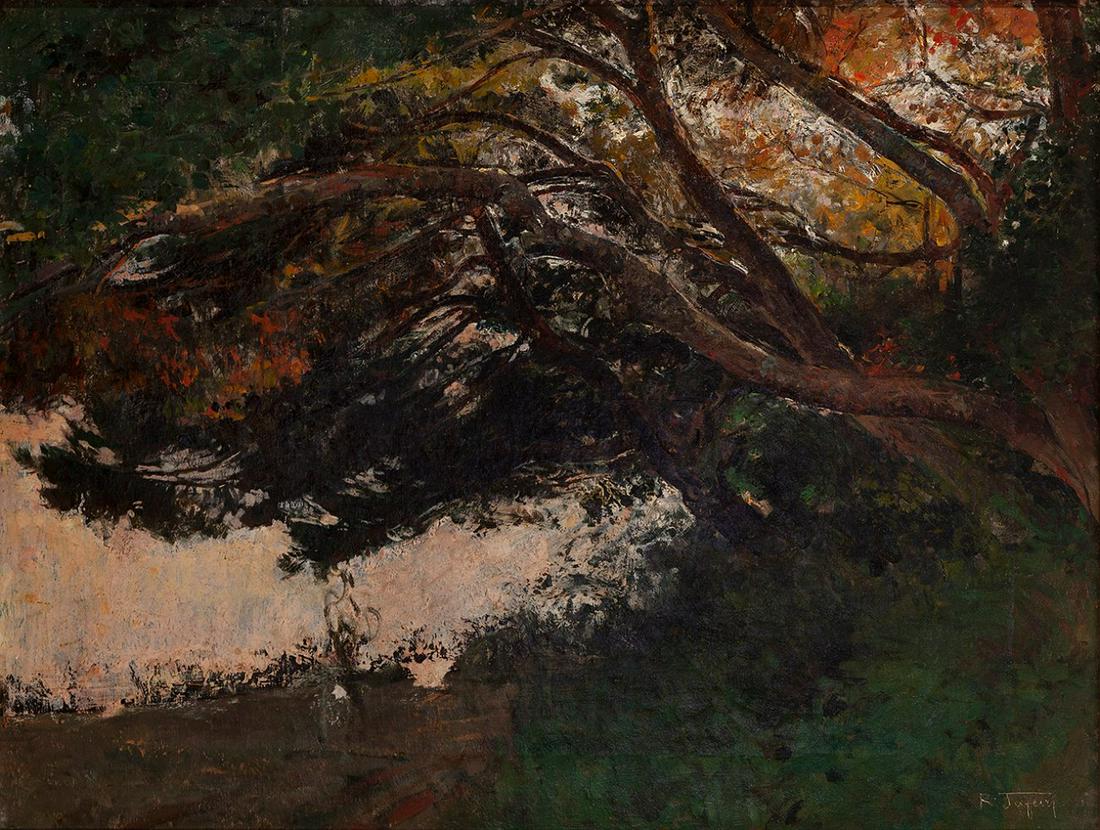 Raffaele Tafuri (italy, 1857 1929). "landscape." Oil On Canvas. Signed ...