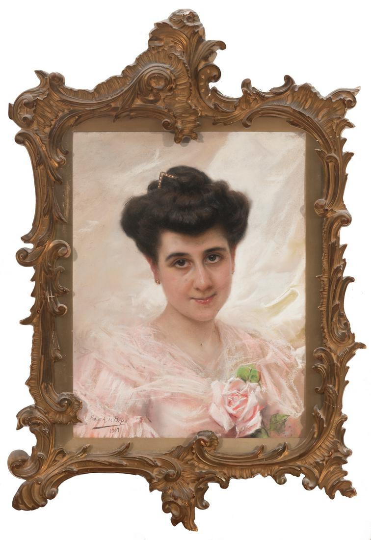 Pablo Antonio De Bejar Novella (barcelona, 1869 London, 1920) "portrait ...