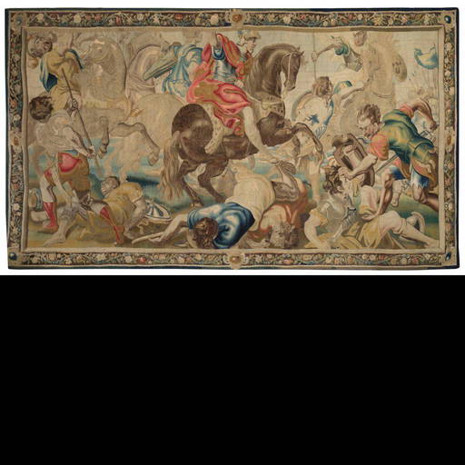 Tapestry; Brussels, 18th century. "Battle in Ancient Rome" Wool. (#0050 ...