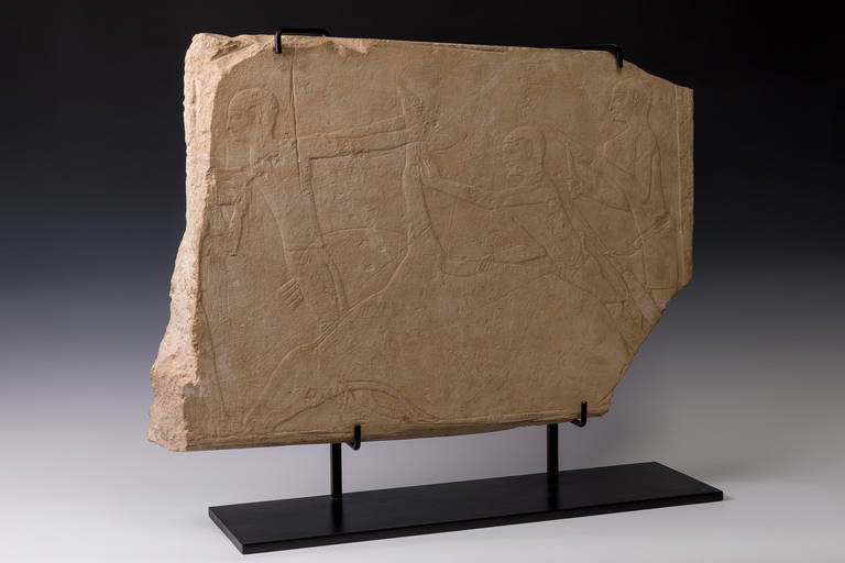 Relief; Egypt, 6th Dynasty, 2345-2190 B.C. Limestone. Presents visible ...