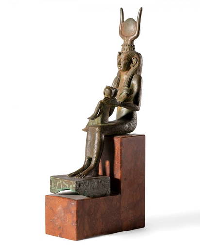 Figure Of Isis And Horus. Ancient Egypt, Late Period, Circa 747 525 B.c ...