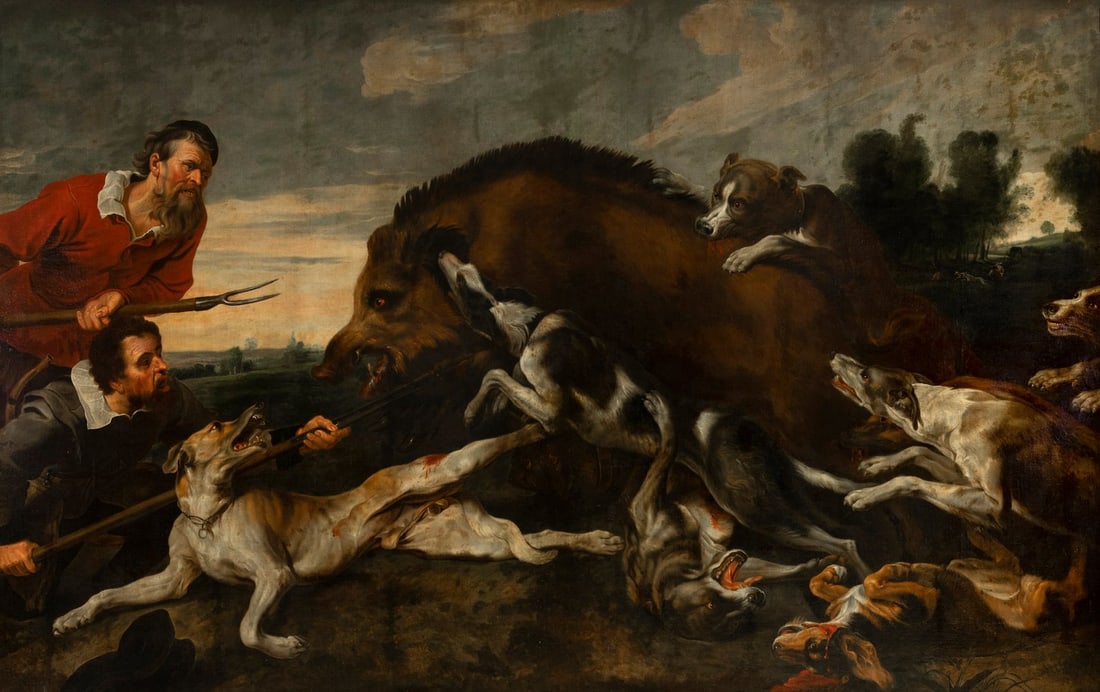 Circle Of Frans Snyders (antwerp, Belgium, 1579 Â€“ 1657). "wild Boar ...