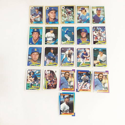 21 Topps 1987 1990 Mariners Baseball Cards